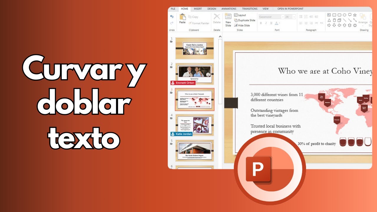 Cómo curvar y doblar texto en PowerPoint Tutorial - YouTube