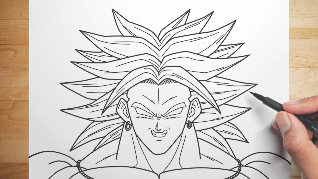 How To Draw Broly 1995 Step by Step / EASY / Fanart Study - YouTube