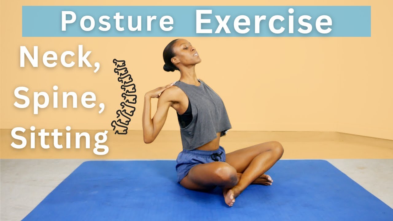 Posture Stretch Exercise I Correct for neck, spine and sitting - YouTube