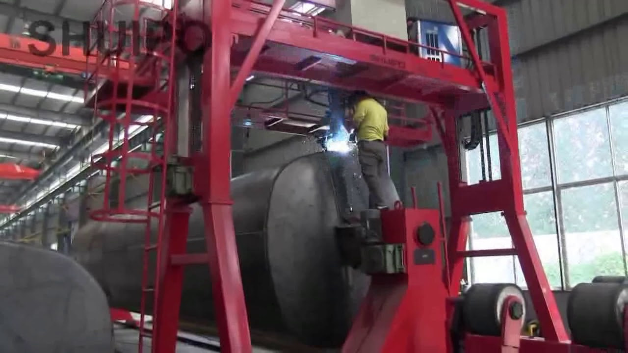 6 Tank automatic welding machine - YouTube