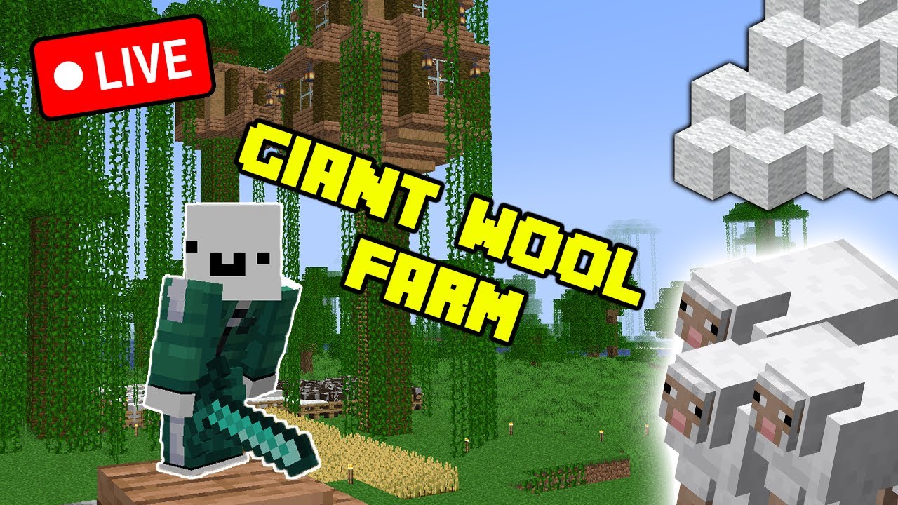 Minecraft - Building a giant sheep farm - YouTube