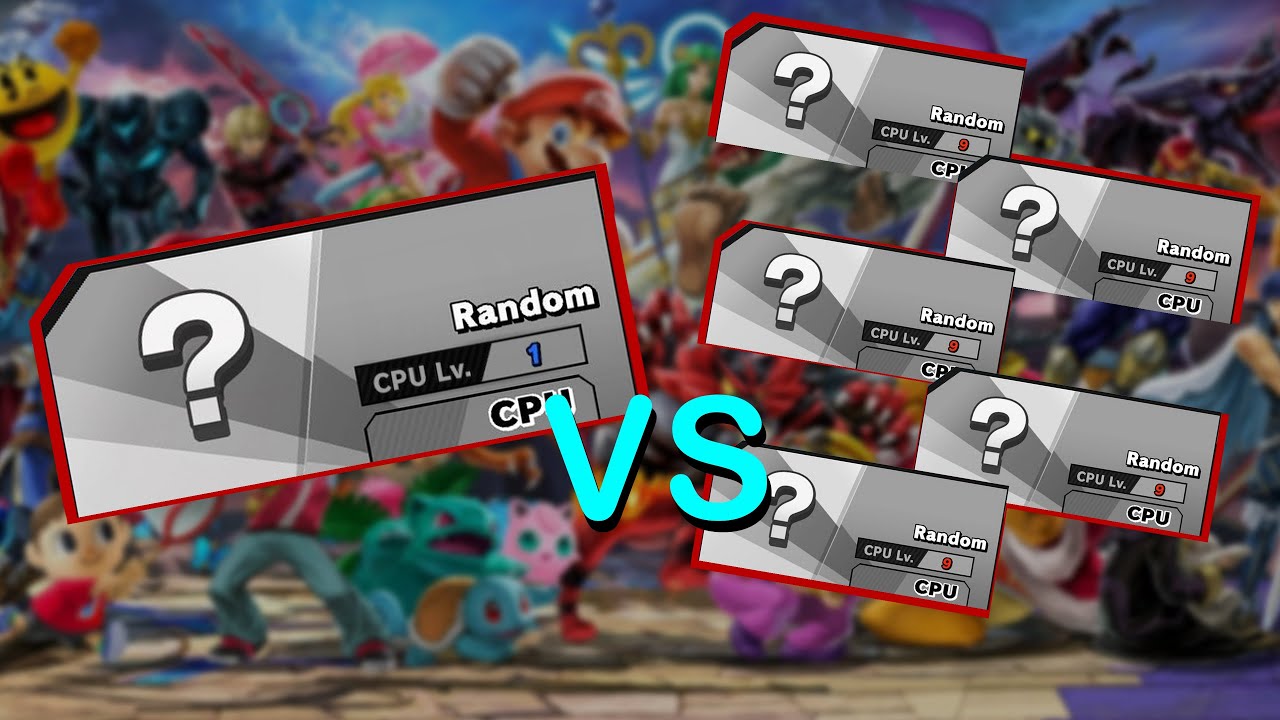 Can A Level 1 SSBU CPU Beat 5 Level 9 SSBU CPUs? (With A Little Help ...