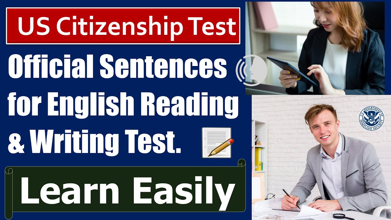 2025 - Official Sentences for US Citizenship Test & Interview (English ...