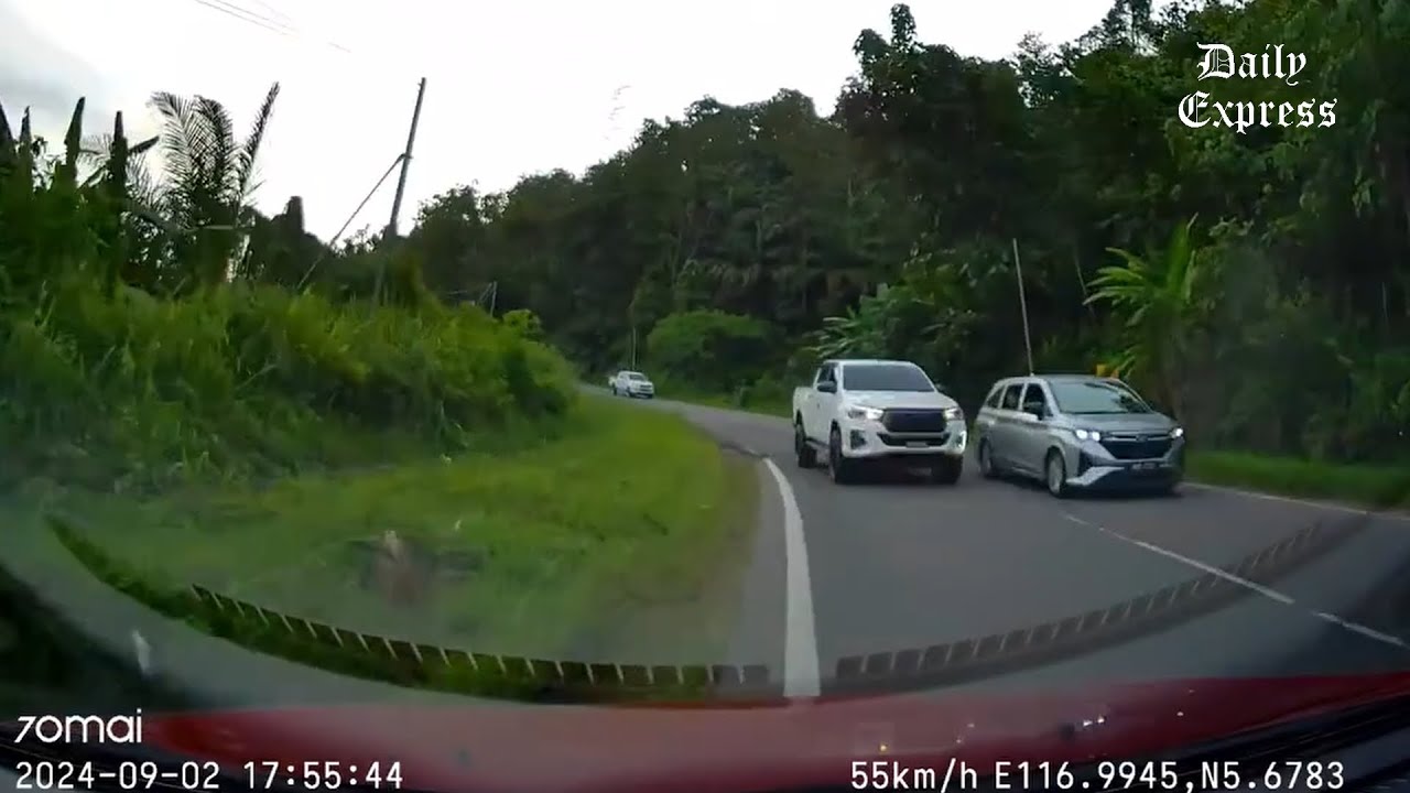 Netizens hunt for viral white Vigo driven dangerously on Telupid-Ranau ...