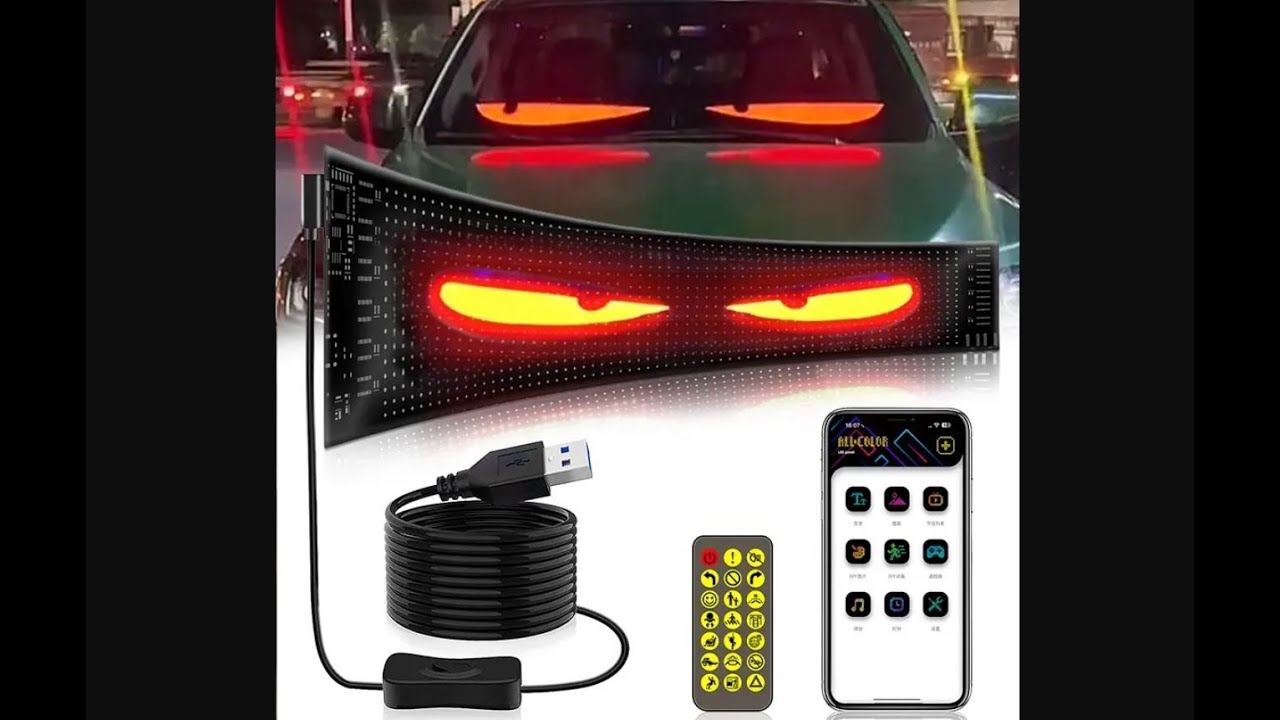 Pantalla LED para autos Personalizable Flexible | Unboxing en español ...
