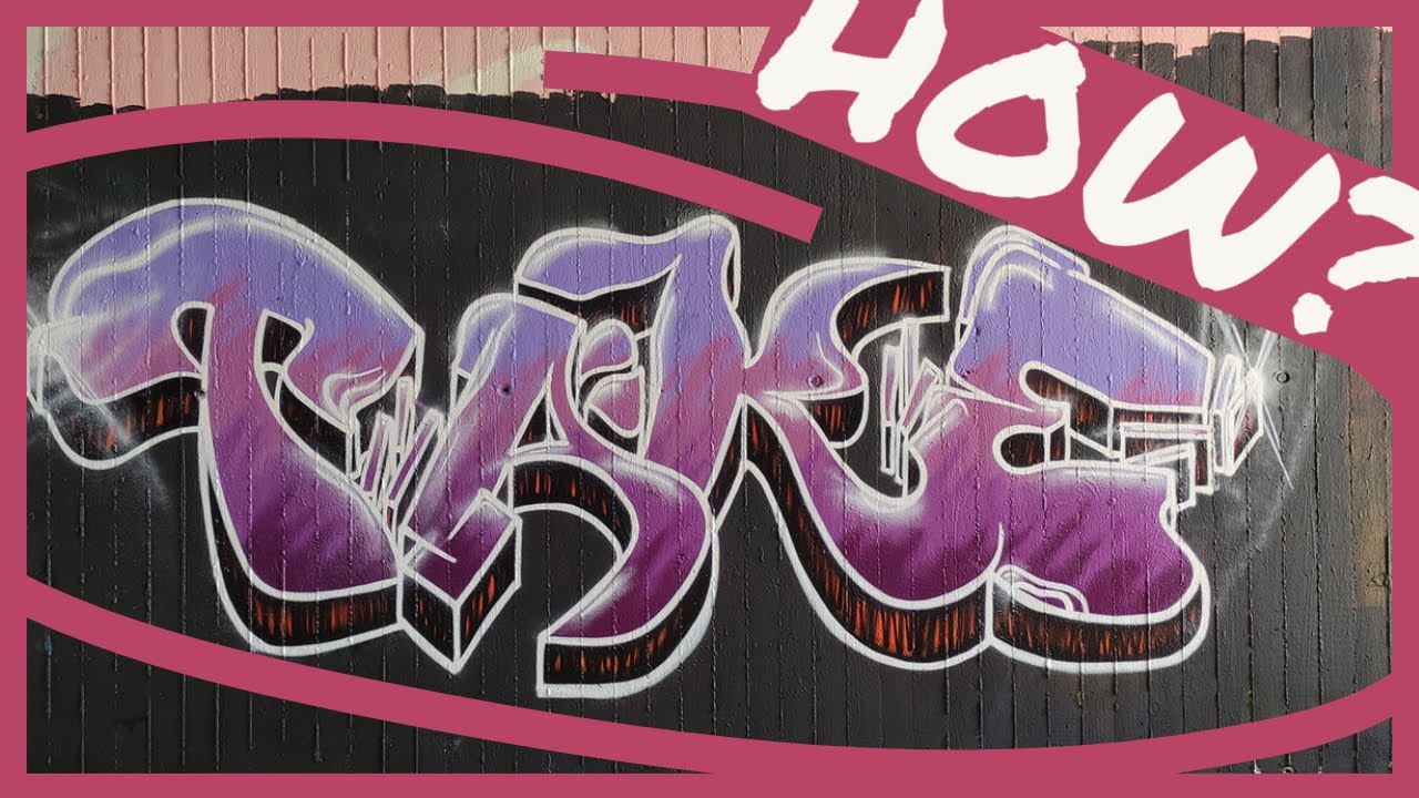 A Basic Graffiti Piece with Loop Colors Spray Paint - YouTube