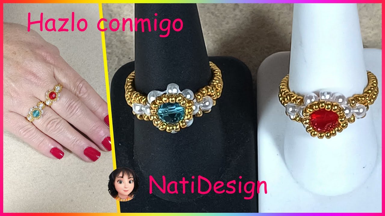 ANILLOS PERLAS Y CRISTAL FÁCILES Y ELEGANTES👓👙Tutorial- EASY AND ...