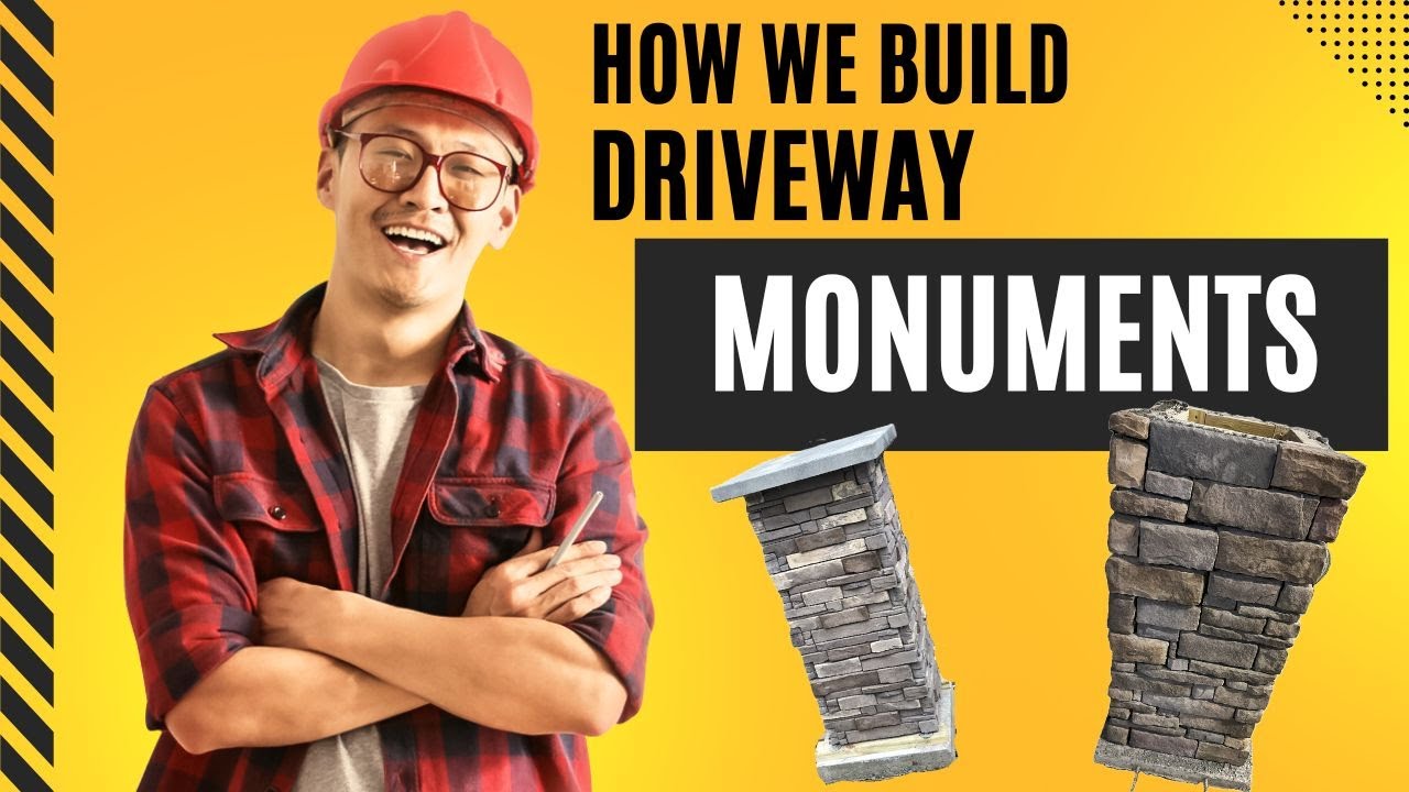 How We BUILD Our Driveway Columns and Monuments PART 1 - YouTube