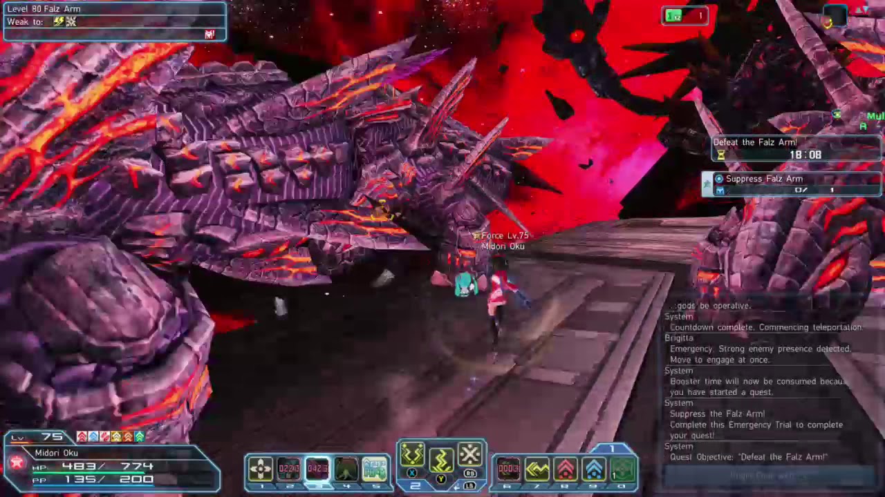 PSO2 NA: Raging Obsidian Arms Solo -XH- Fo/Te - YouTube