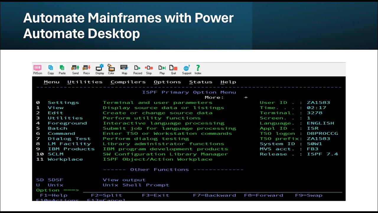 How to automate Mainframes or terminal applications using power automate desktop. - YouTube
