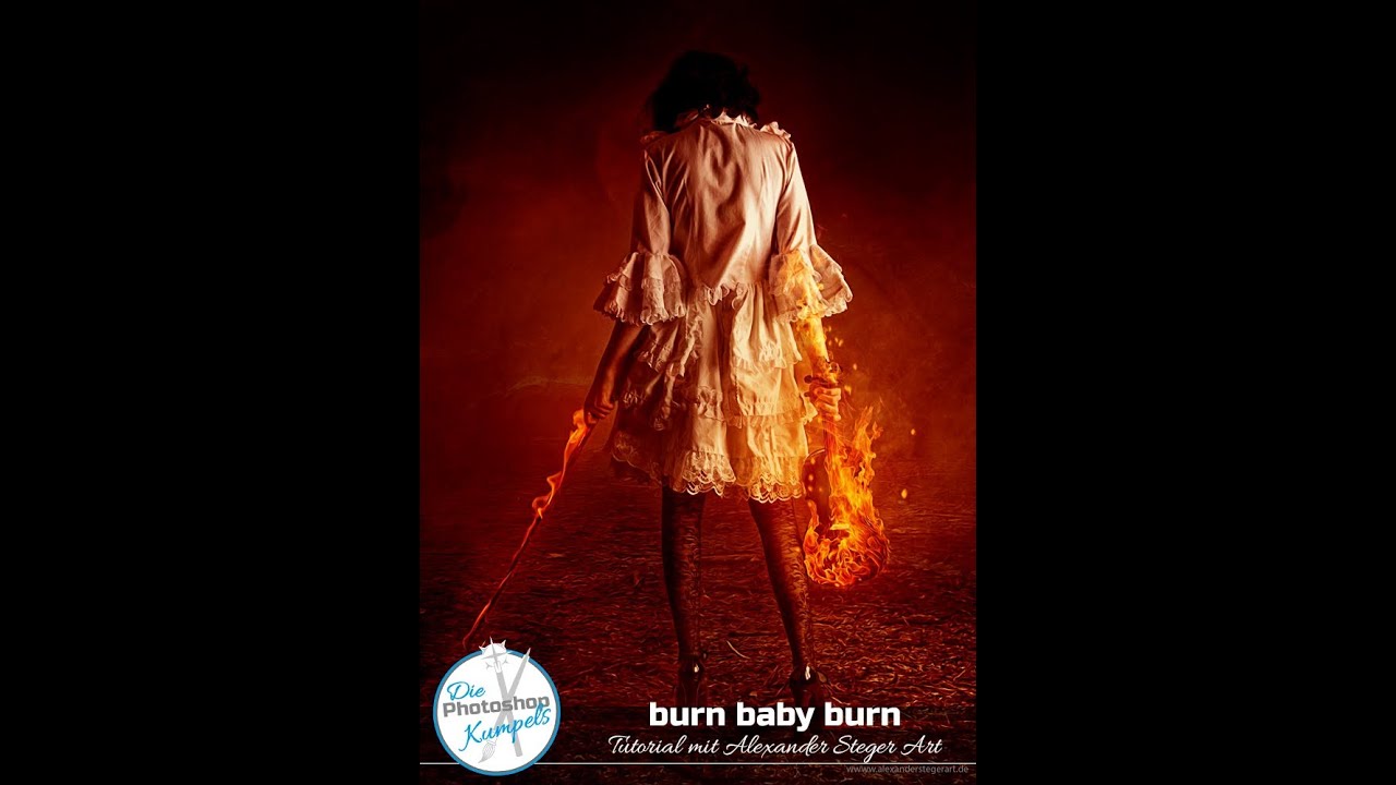 Photoshop CC Tutorial "burn baby burn" - YouTube