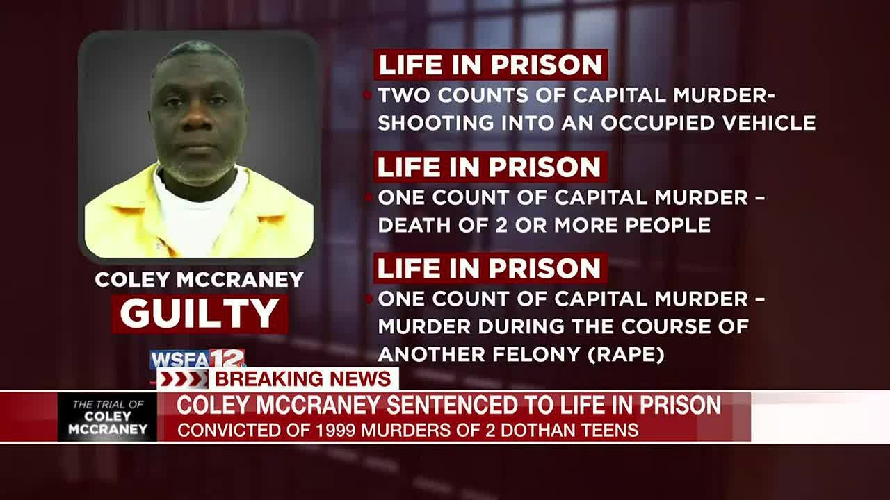 Coley McCraney sentenced to life in prison - YouTube
