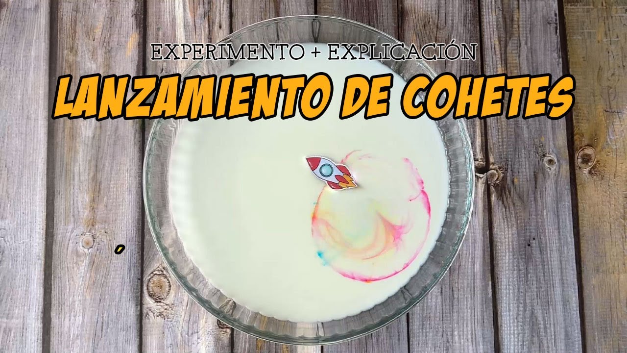 Lanzamiento de cohetes en Leche 🚀 Tensión superficial 🧪 Experimentos ...