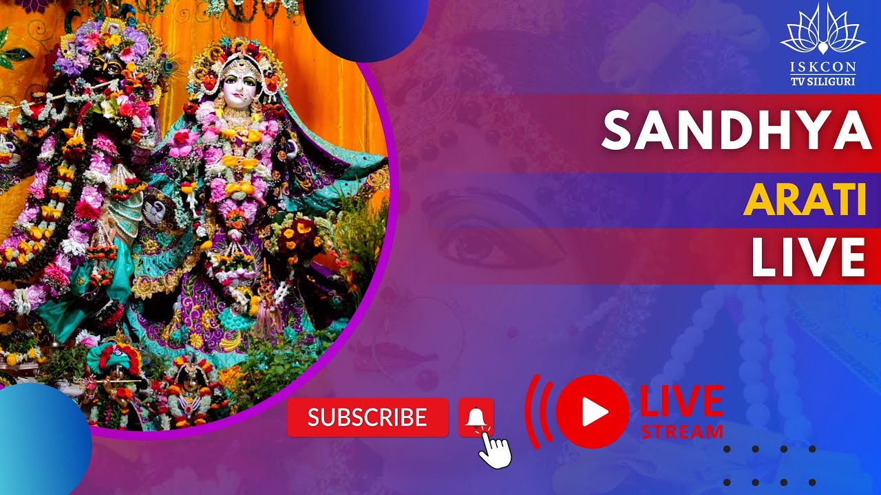 SANDHYA ARATI LIVE || 21/09/2023 || ISKCON SILIGURI - YouTube