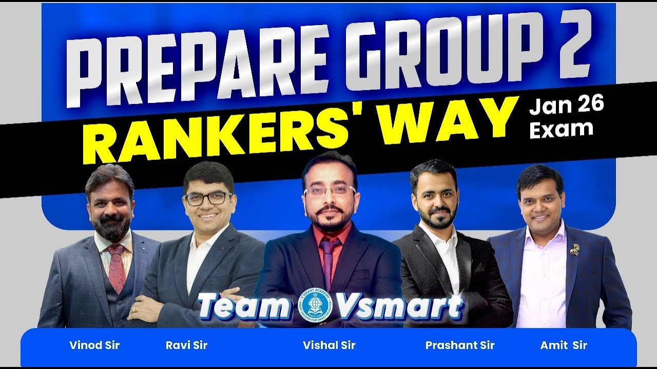 Prepare CA Inter Group 2 Rankers Way | For 2026 Exams | Vsmart Academy ...