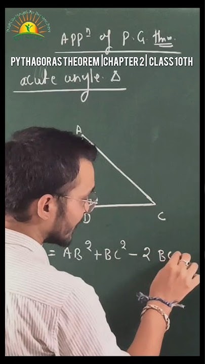 Application of Pythagoras Theorem | Acute Angle Triangle | Class 10th | Link in description ...
