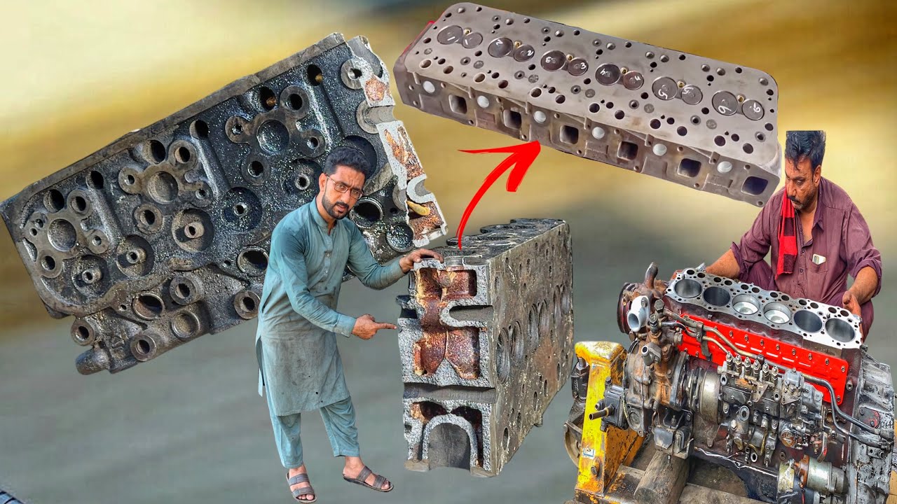 Brilliant way to repair a broken truck head in 2 pieces that restored a ...