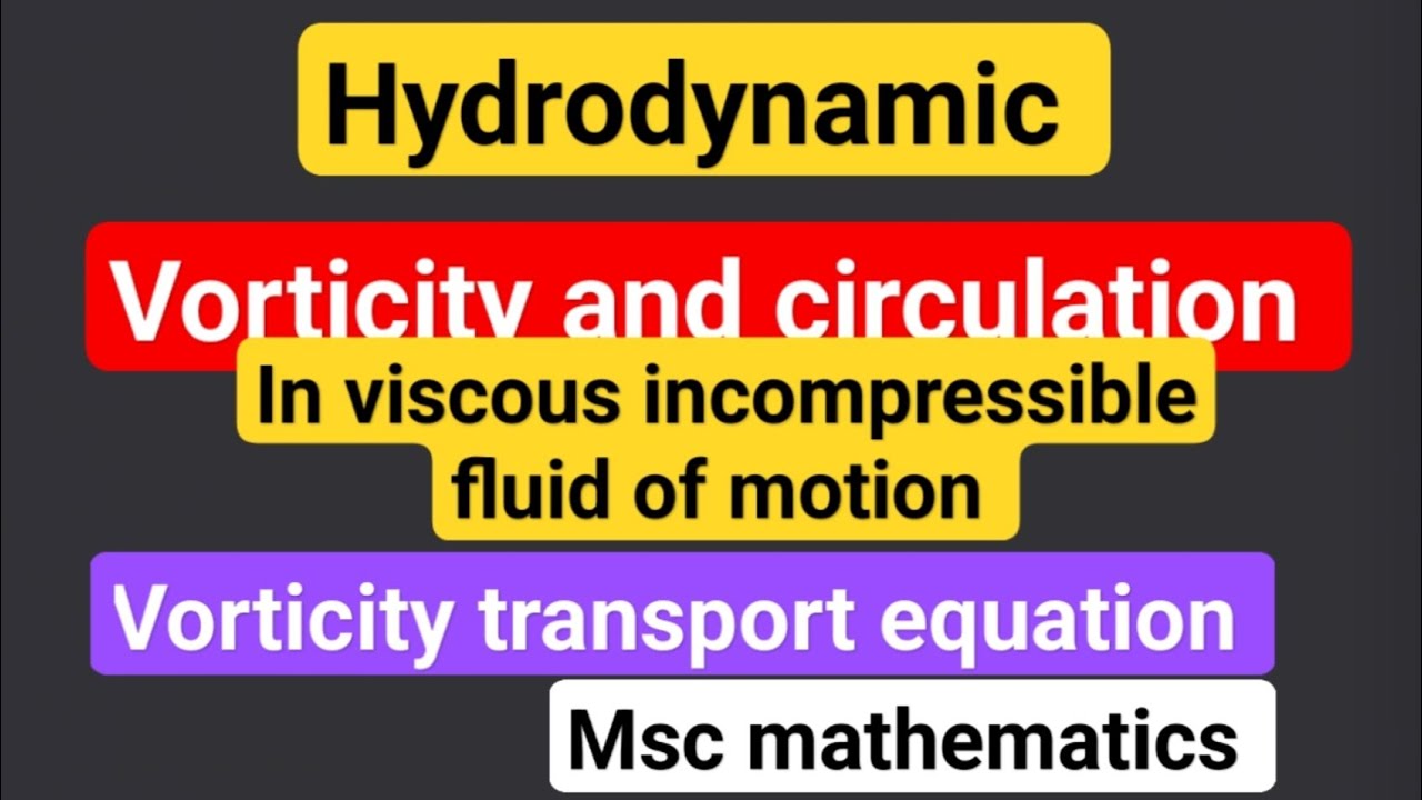 Vorticity and Circulation in Fluid Mechanics | and derivation | Fluid ...