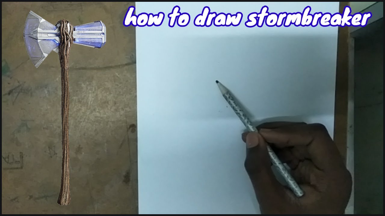 how to draw stormbreaker step by step easily #thor #stormbreaker - YouTube