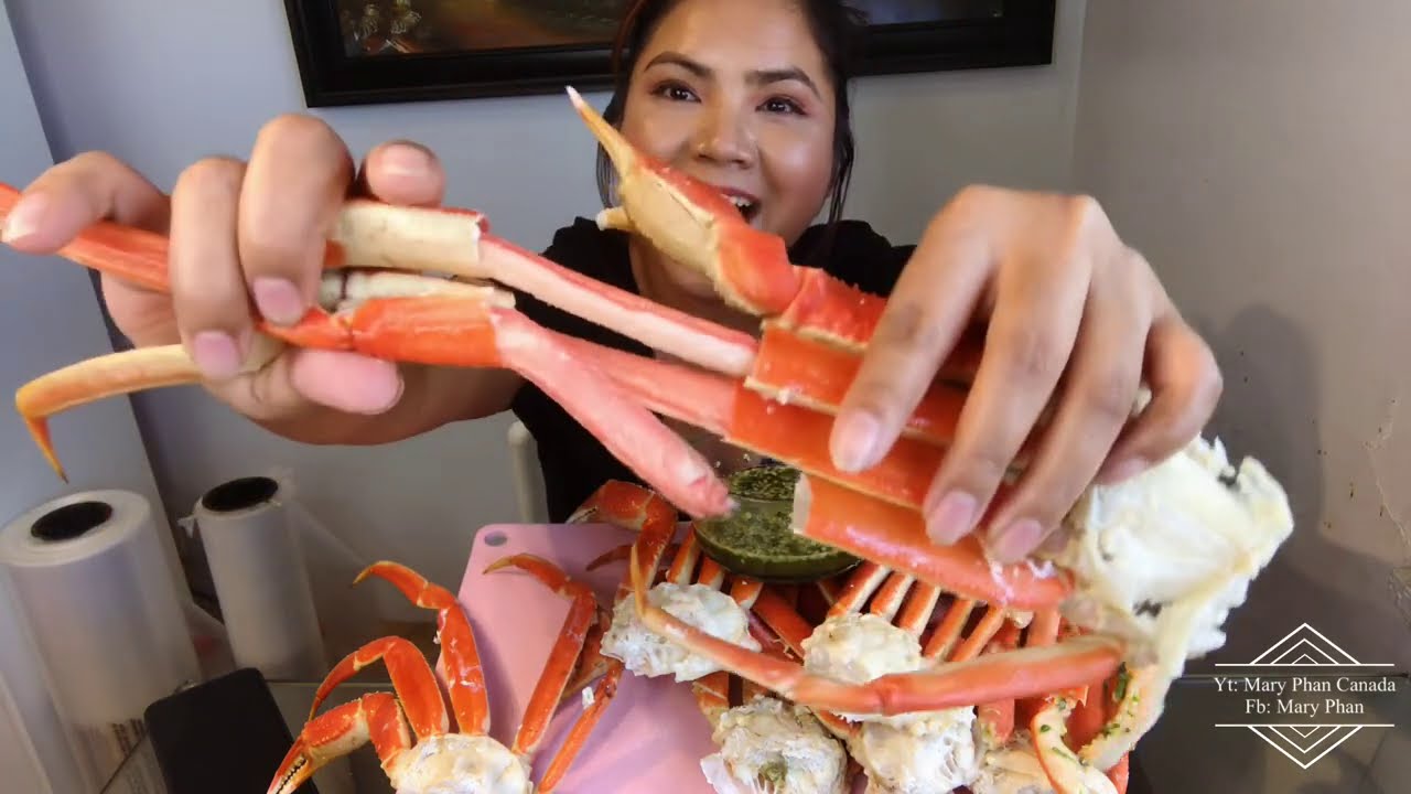 Marry Phan Chơi sạch Nguyên mâmBàn Chân Cua Tuyết (snow crabs clusters) - YouTube