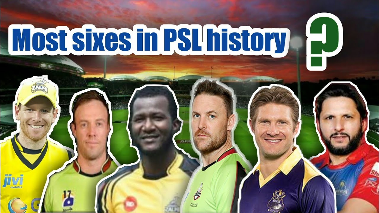 Most sixes by a players in HBL PSL history - YouTube