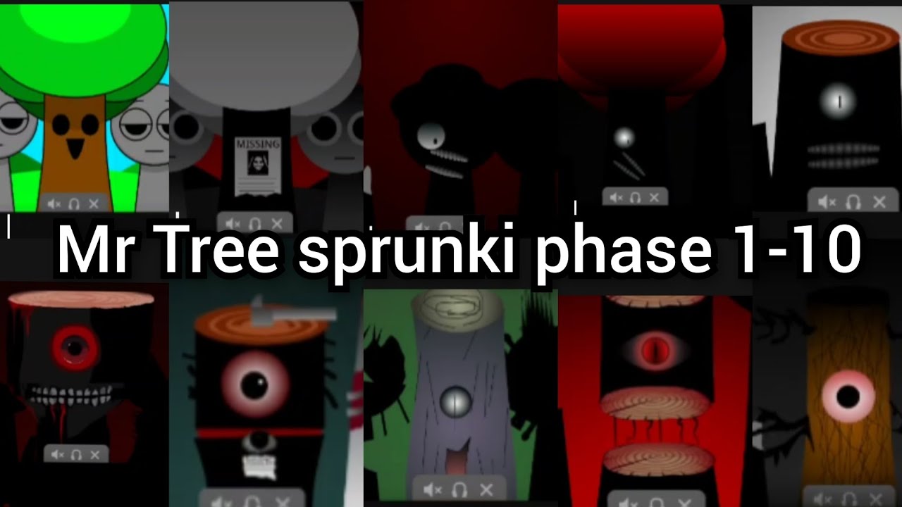 Mr tree sprunki phase 1-10 mixing - YouTube