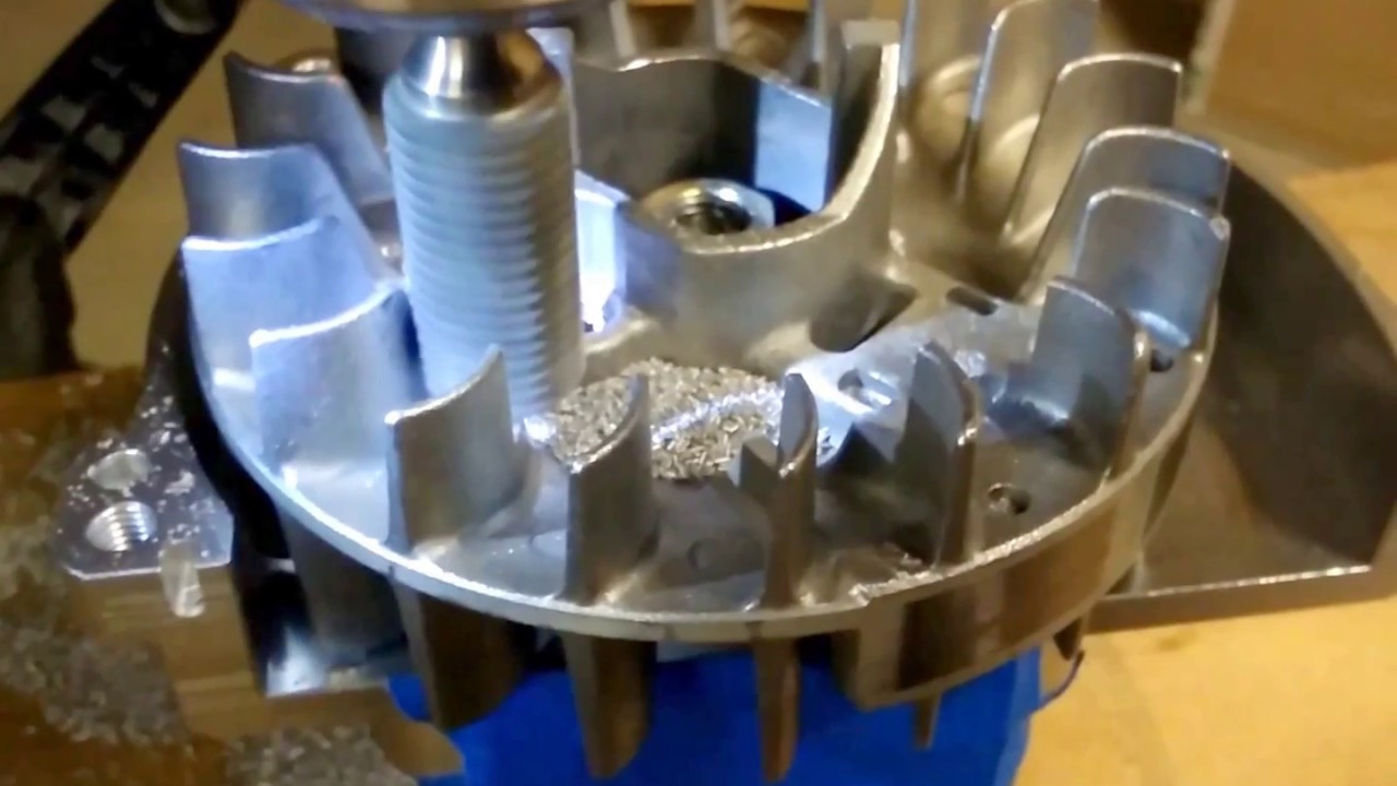 Machining & Lightening a Zenoah RC Flywheel - YouTube