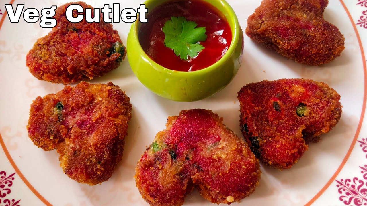 Veg cutlet recipe | valentine's day special recipe | street style ...