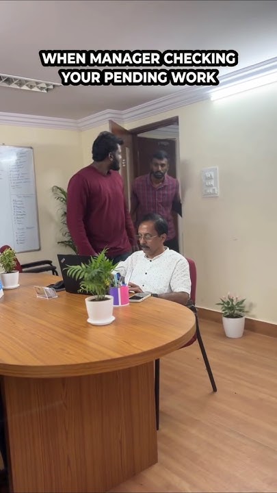 When manager checks your pending work!😂#officehumor #worklife #trending #pendingwork #shorts ...