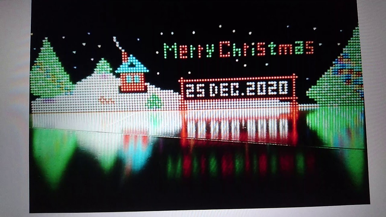 [MerryChristmas] micro:bit & 128x32 RGB LED Matrix Panel - YouTube