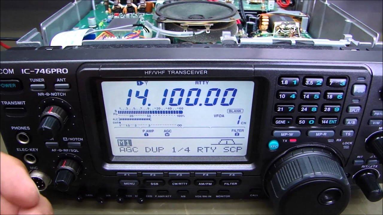 ALPHA TELECOM: ICOM IC-746PRO SEM ALC e POTÊNCIA OSCILANDO - YouTube