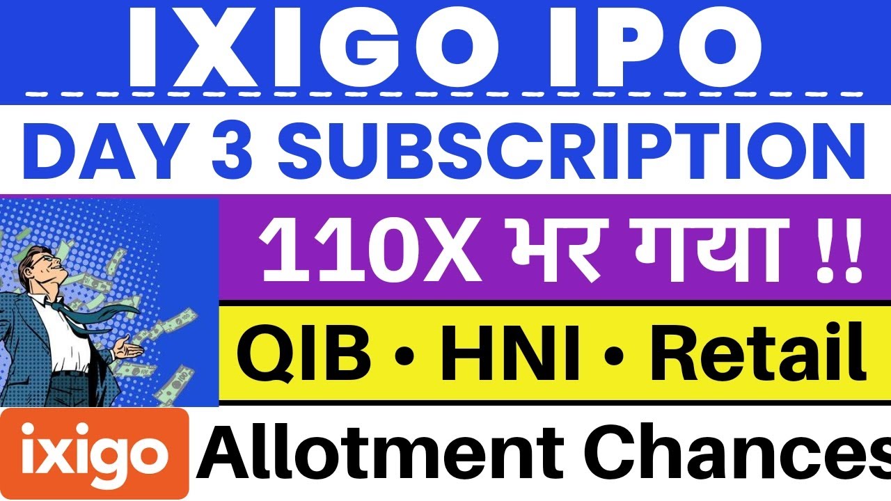 IXIGO IPO DAY 3 SUBSCRIPTION STATUS 🔥| IXIGO IPO | IXIGO IPO GMP 💥 - YouTube