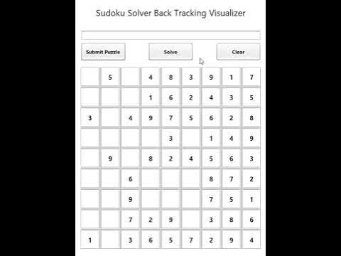 Java Sudoku Solver with Visualized Solution - YouTube