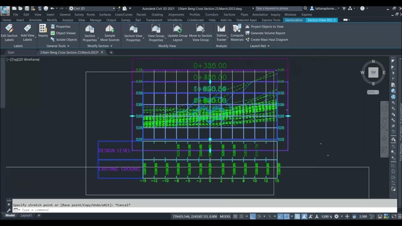 ວິທີແກ້ Plot Cross Section ອອກມາແລ້ວຊ້ອນທັບກັນ - YouTube