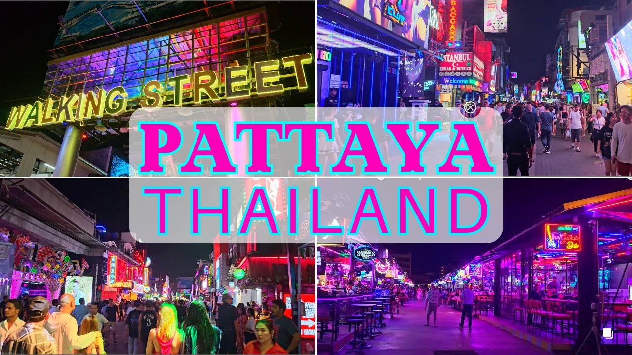 Pattaya Walking Street at Night (Thailand Nightlife) - YouTube