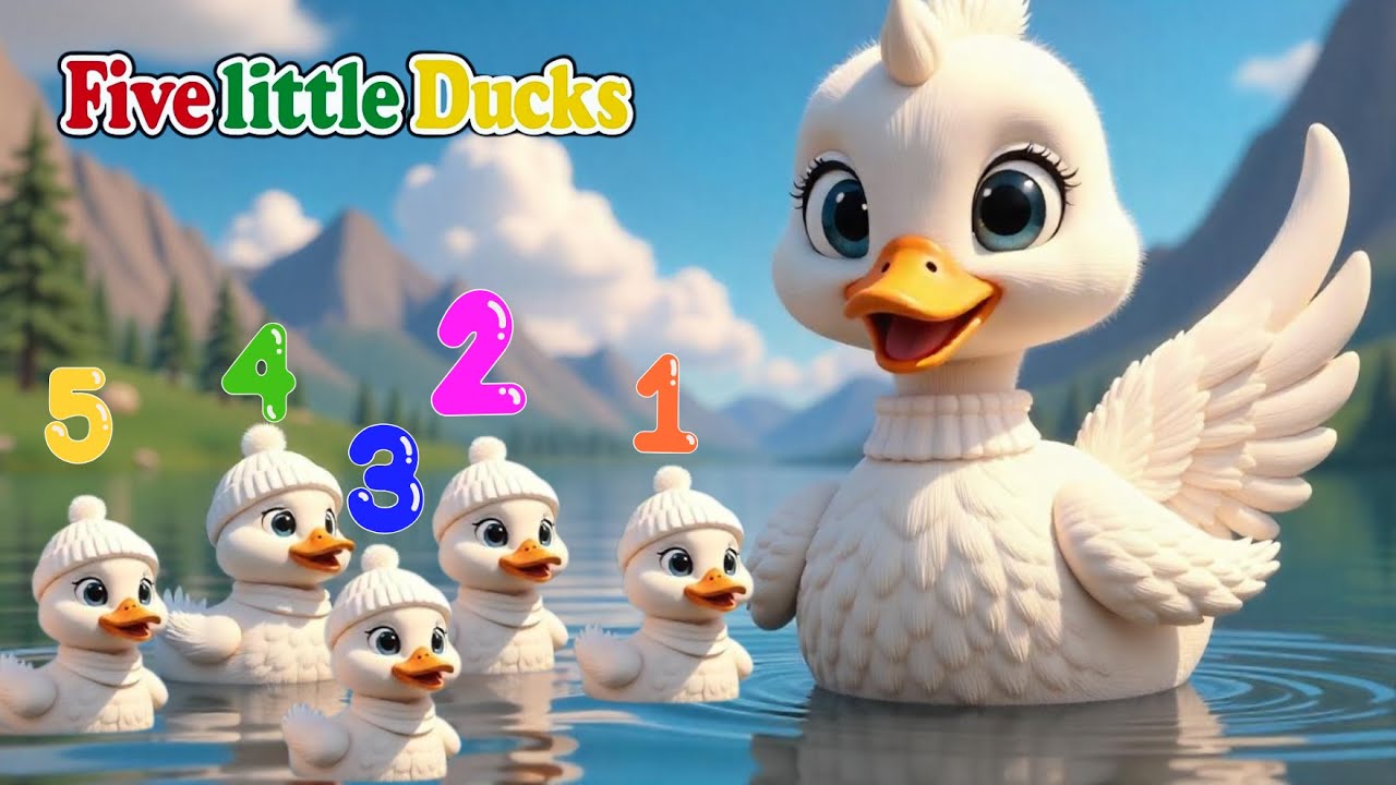 Five Little Ducks AI Animated Rhyme | Toddler Song to Learn Counting ...