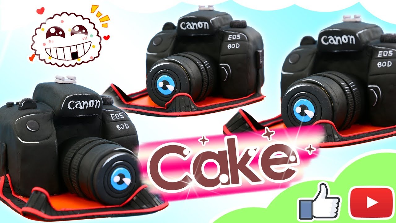 How To Make 3D Camera Birthday Cake Step By Step | Canon Camera Cake ...
