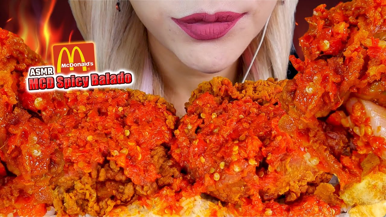 ASMR 🍗🔥MCD SPICY FRIED CHICKEN SAMBAL BALADO PEDAS🌶 SPICY MCDONALD'D ...