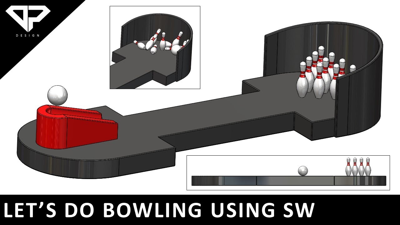 Let's Play Bowling using Motion Study in Solidworks | Fun CAD | Dynamic ...