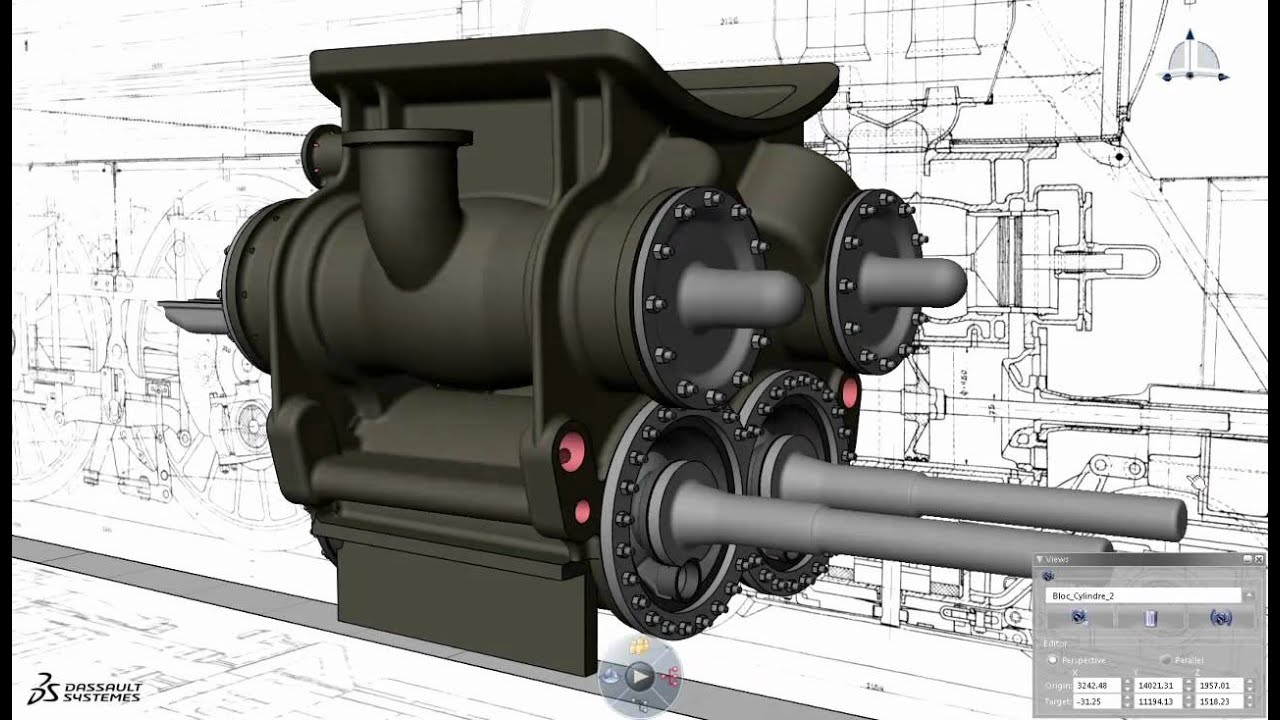 Atlantic Type 12 - From 2D Drawings to 3D Digital Mock-Up - YouTube