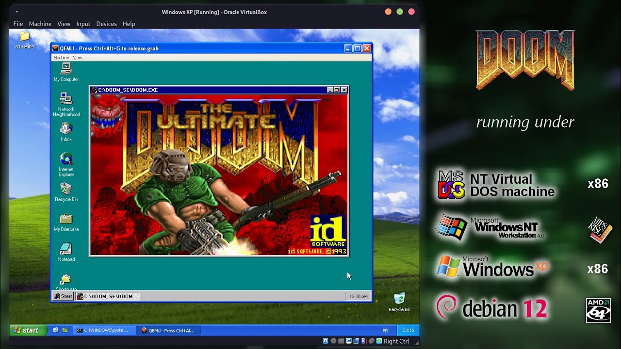 Running DOOM on NTVDM, on MIPS NT 4, on XP, under an atrocious ...