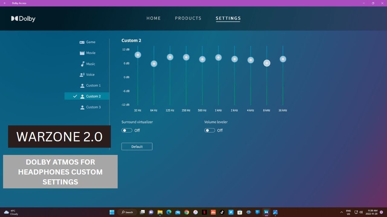 Warzone 2 0 Dolby Atmos For Headphones Custom Settings YouTube