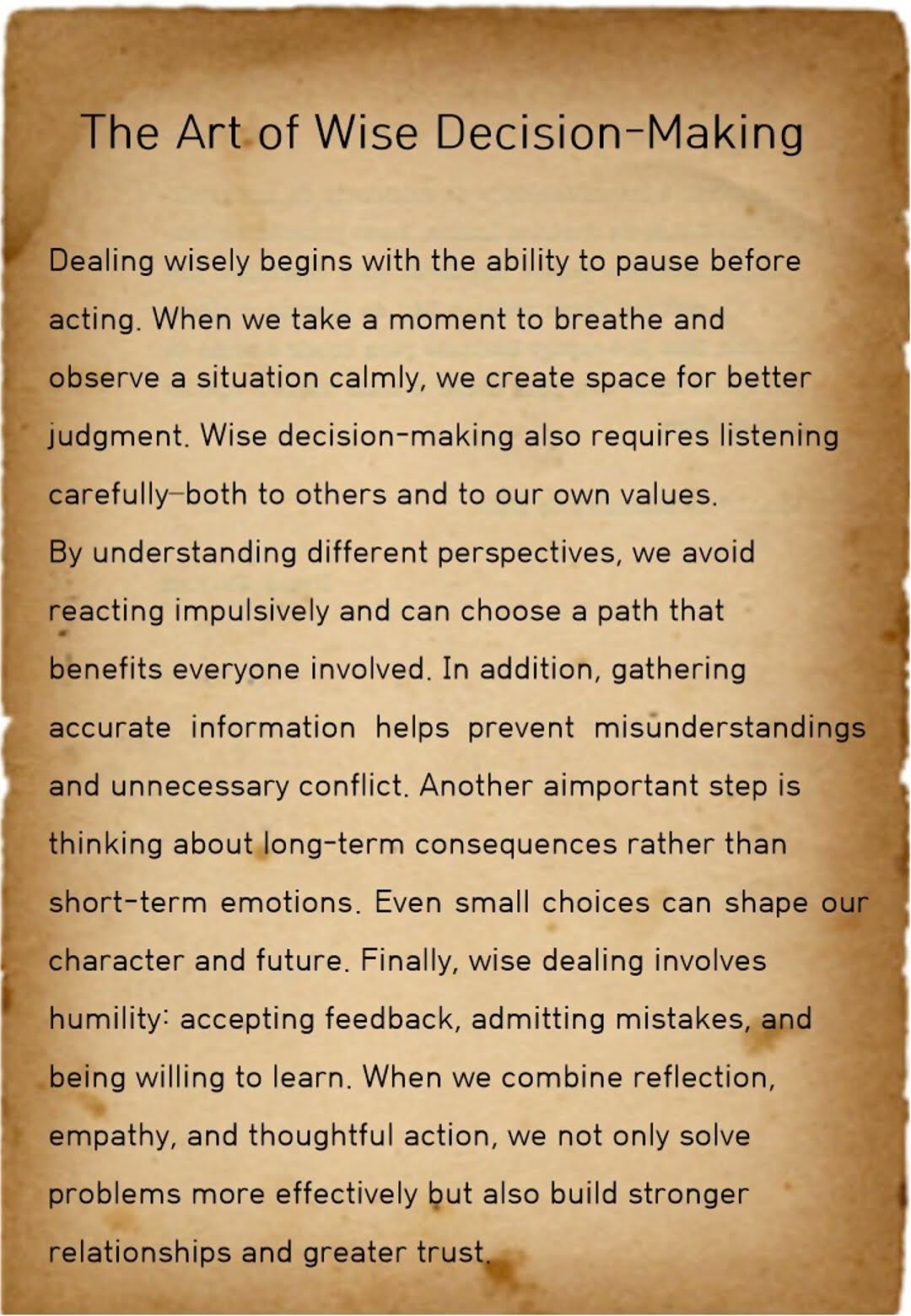 The Art of Wise Decision Making - YouTube