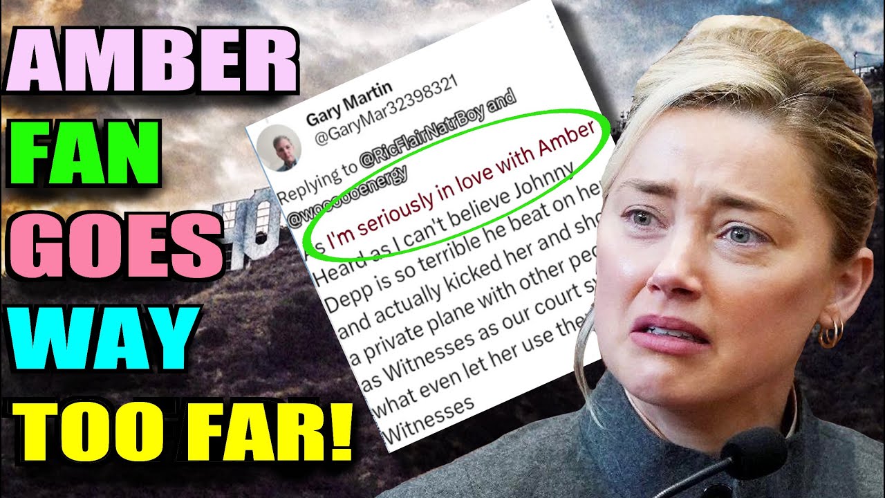 Amber Heard fan goes TOO FAR with incomprehensible RANT! - YouTube