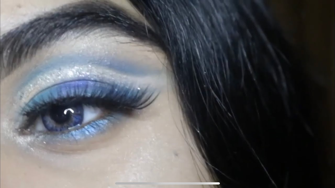 EASY BLUE CUTCREASE EYE MAKEUP. - YouTube