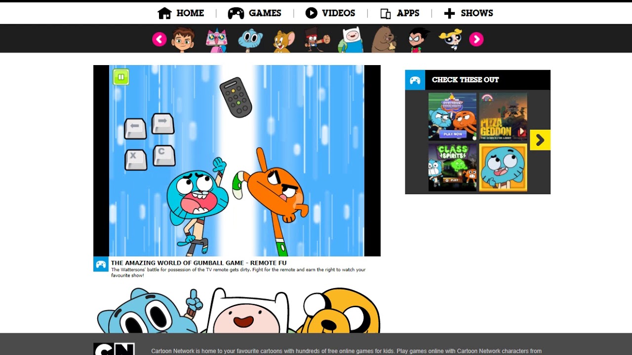 The Amazing World of Gumball- Remote FU- Gameplay - YouTube