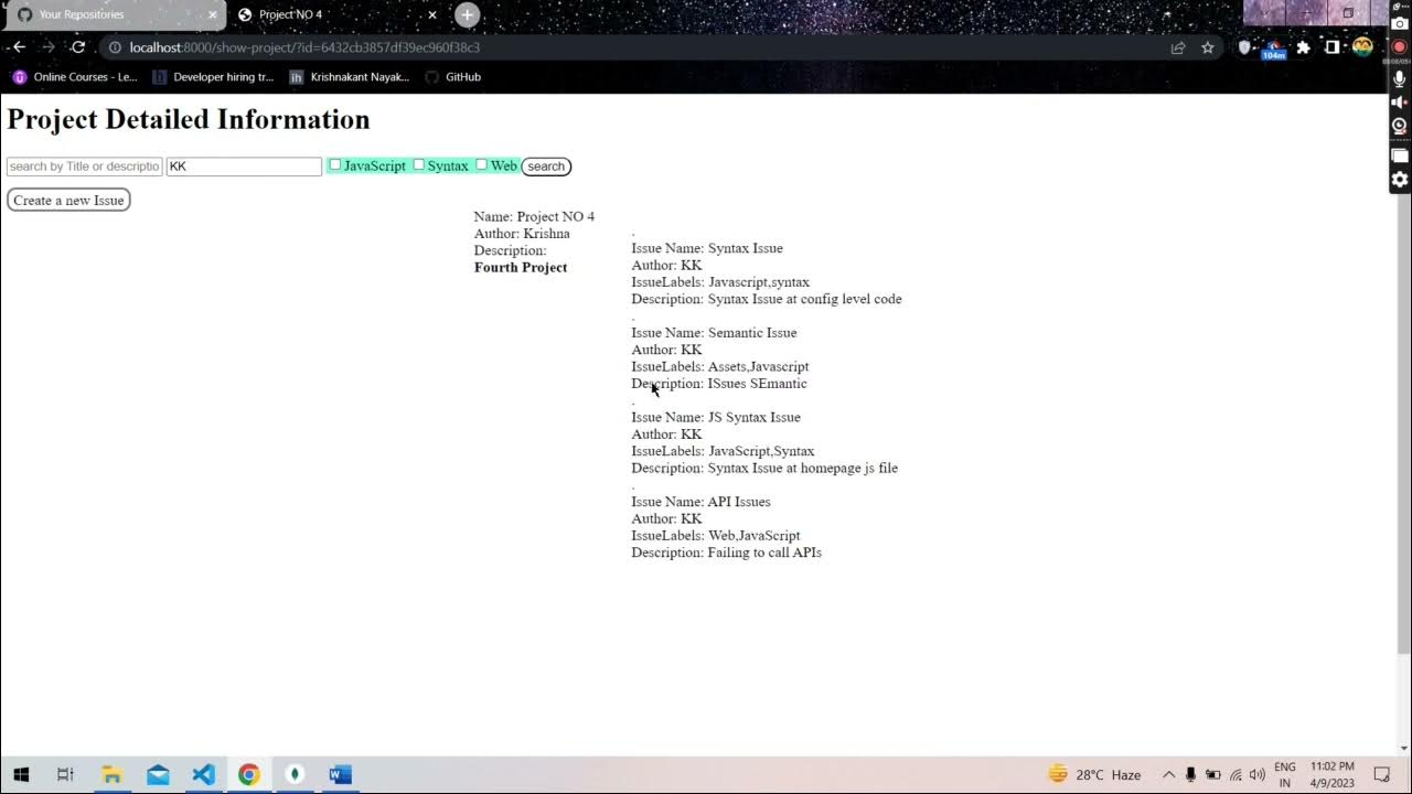 Issue Tracker using Node Express EJS CSS Javascript - YouTube