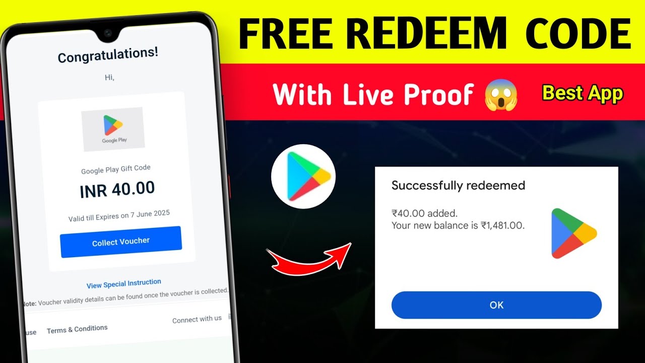Free Redeem Code App | Best App For Google Play Redeem Code | How To ...