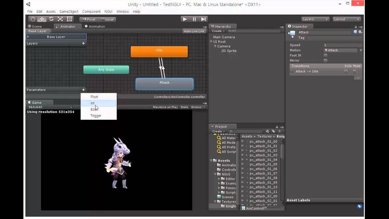 Unity 2D Mecanim Sprite Animation Tutorial for NGUI #1 - YouTube