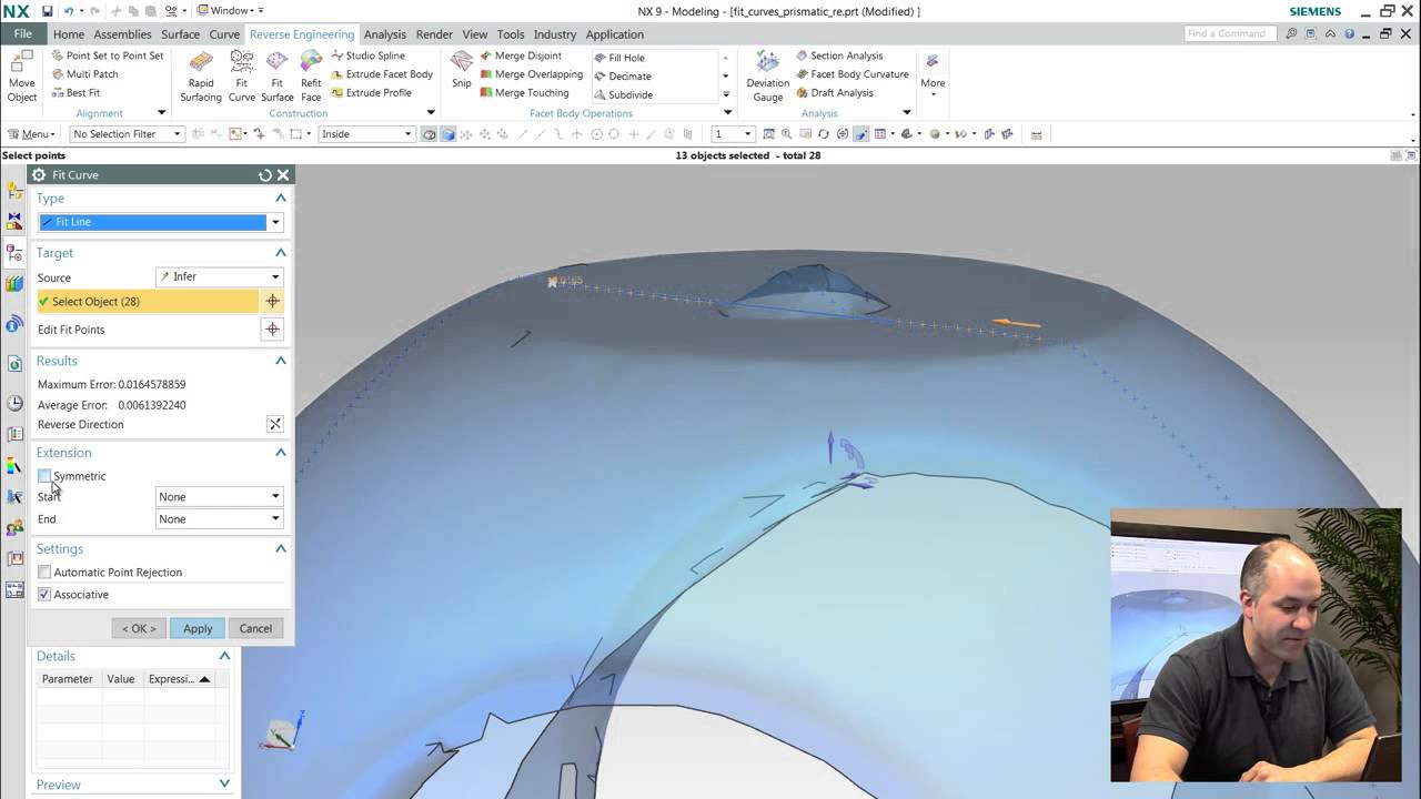 NX QuickTips: Fit Curves to Scanned Data - YouTube